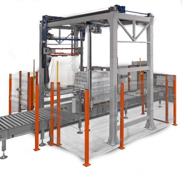 Automatic Pallet Wrapping Stretch Film - Production Line Automation